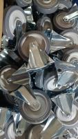 China Zinc Plated Heavy Duty Caster Wheels With 1/4 Inch Bolt Hole Size for sale