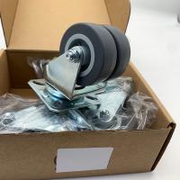 China 2 Inch Top Plate Type Light Duty Twin Wheel Plastic Caster Wheels Low Profile OEM for sale
