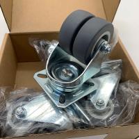 China 2 Inch Top Plate Type Light Duty Twin Wheel Plastic Caster Wheels Low Profile OEM for sale