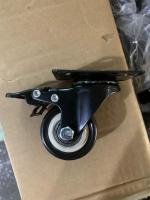 China Smooth-rotation Industrial 2 Inch Black PVC Casters For Light Duty Caster Supplier for sale