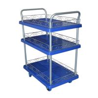 China Trolley Platform Foldable Platform Trolley with Swivel Casters 500KG Capacity for sale