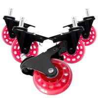China Smooth And Silent Office Furniture Casters With 3-5 Inch Plastic Or PU Wheels for sale
