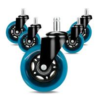 China Smooth Colorful Furniture Caster Wheels With Grip Ring Stem Finish And 3-5 Inch Diameter for sale