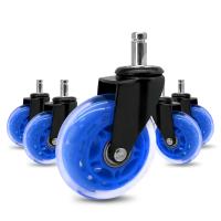 China Smooth Colorful Furniture Caster Wheels With Grip Ring Stem Finish And 3-5 Inch Diameter for sale