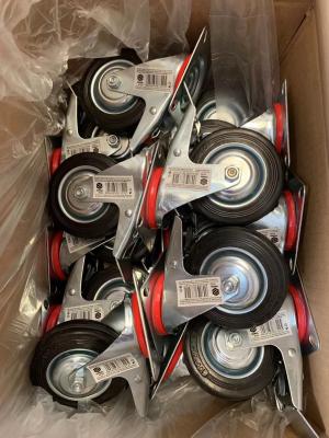 China Customizable Rubber Casters With Load Capacity From 100 To 300 KG for sale
