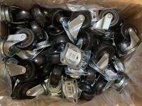 China Industrial Light Duty Rubber Caster With Zinc Plated Finish And Threaded Stem for sale