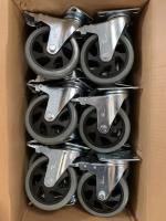China Heavy Duty Industrial PVC Casters Non Marking With Zinc Plated for sale