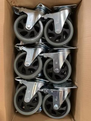 China Heavy Duty Industrial PVC Casters Non Marking With Zinc Plated for sale