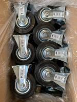 China Black / Blue / Green Rubber Swivel / Fixed / Brake Casters For Indoor / Outdoor Application 3-8 Non Marking for sale