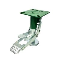 China Green Swivel Casters 300 Kg Load Capacity Galvanized Steel Wheel 151mm Height For Furniture for sale