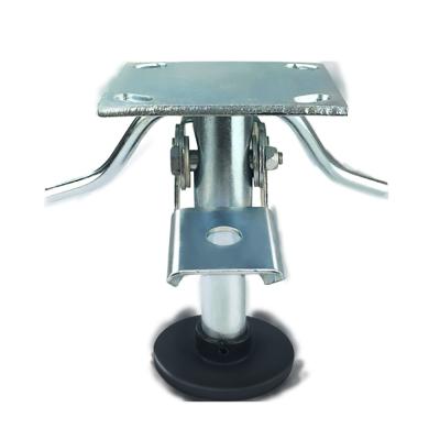 China 300kg High Capacity Green Steel Swivel Adjustable Floor Lock for sale