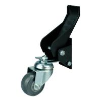 China 300 Lbs Load Capacity Rigid Swivel with Double Ball Bearing 2.5 Inch Black Swivel Caster Wheels for sale
