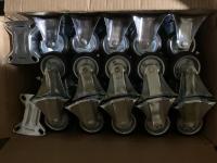 China Industrial Heavy Duty Polyurethane Swivel Casters with Brake in Black for sale
