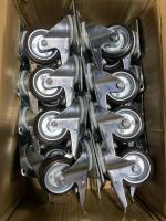 China Industrial Heavy Duty Polyurethane Swivel Casters with Brake in Black for sale