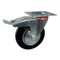 China TPR Bolt Hole Spacing 2.5 Inches Industrial Heavy Duty Trolley Wheels 8 Inches for sale