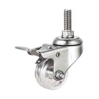 China Stainless Steel Medical Equipment Casters With 4.5 Round Tread for sale