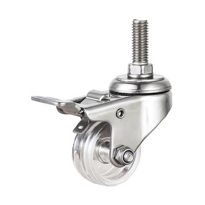 China Stainless Steel Medical Equipment Casters With 4.5 Round Tread for sale