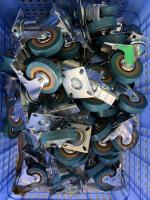China 4/5/6/8 Inches Ball Bearing Swivel Rigid Locking Trolley Cart Wheels Threaded Stem Top Plate Mounted for sale