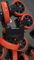 China 837lbs Wheel Capacity Heavy Duty Casters Polyurethane Material Dual Ball Bearings Heavy Load Capacity for sale