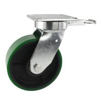 China Phenolic Industrial Casters for Heavy-Duty Applications Grip Ring Stem Mounting Type Polyurethane Wheel for sale