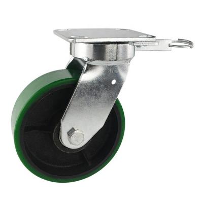China Phenolic Industrial Casters for Heavy-Duty Applications Grip Ring Stem Mounting Type Polyurethane Wheel for sale