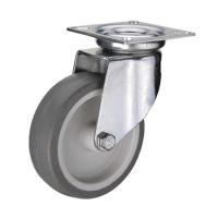 China Expandable Stem Mounting Type Industrial Casters with No Swivel Lock and Plastic Material for sale