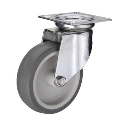 China Expandable Stem Mounting Type Industrial Casters with No Swivel Lock and Plastic Material for sale