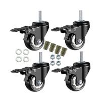 China 5 Inches Overall Height Polyurethane Casters for Heavy Duty 1000 Lbs Load Capacity Ball Bearing Included for sale