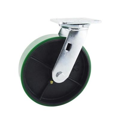China PU Iron Material Polyurethane Casters for Smooth Tread and Durable Single Wheel Performance for sale