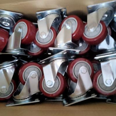 China 3 Inch Medical Casters 275lbs Loaded Capacity 76*61mm Bolt Hole Spacing for sale