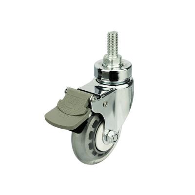 China Plate Medical Casters with Loaded Capacity of 275lbs and Nylon Bracket Material for sale