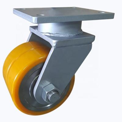China Plate Mount Super Heavy Duty Casters 50mm Wheel Width for Heavy Loads 3.5 Inches Swivel Radius for sale