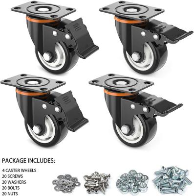 China Heavy Duty Trolley Cart Caster Wheels 3 Inch Steel for Heavy Loads and Rough Terrain for sale