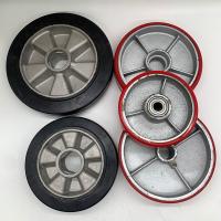 China Plain Bearing Rubber Casters Wheels for Heavy-Duty and Temperature Environments for sale
