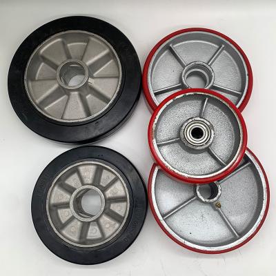 China Plain Bearing Rubber Casters Wheels for Heavy-Duty and Temperature Environments for sale