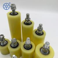 China Non-Marking Rubber Casters Wheels Elastic Soft Orange for Easy Maneuvering and Non-Marking Tread Type for sale