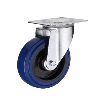 China Steel Housing Material Heavy Duty Rubber Caster Wheel 8 Inch for Heavy-Duty Industrial Applications for sale