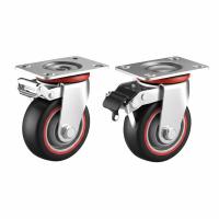 China Finish Zinc Plated Silent Casters and Total Lock Brake Type for Customer Requirements for sale