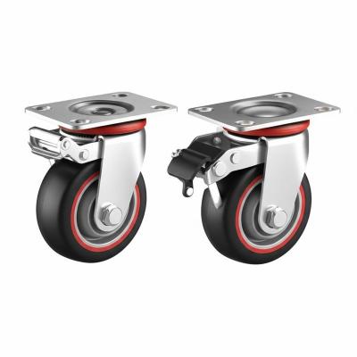 China Finish Zinc Plated Silent Casters and Total Lock Brake Type for Customer Requirements for sale