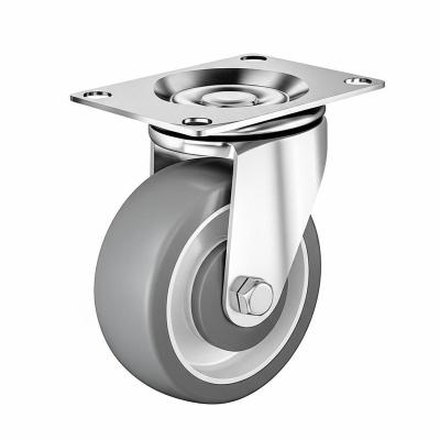 China Grey Wheel Light Duty Casters Plastic Wheel Core for Temperature Range -20 To 100 Degrees Celsius for sale