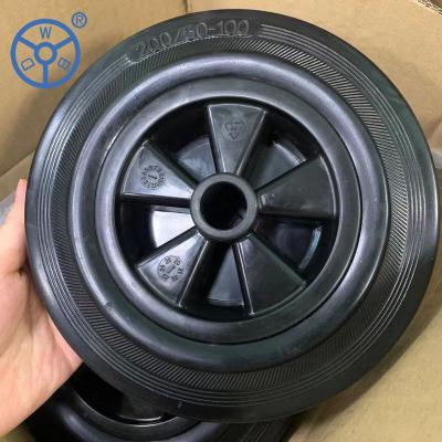 China 150mm Wheel Size Polyurethane Casters Smooth Tread Durable Replacement Wheels Suitable for Heavy Load Carts and Equipment for sale
