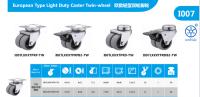 China 65mm Nylon Casters American Style Heavy Duty Industrial Wheels Supporting 350KG Load Capacity for Material Handling for sale