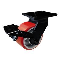 China 837lbs Wheel Capacity Industrial Caster Zinc Painted Bracket Surface Treatment Heavy Duty Durable Transport Caster Wheel for sale