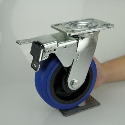 China Heavy Duty Casters Iron PU Caster Wheel Incorporating Dual Ball Bearings Ensuring Smooth Rolling and High Load Capacity for sale