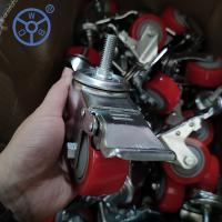 China Double Ball Bearing Heavy Duty Rubber Caster Wheel 8 Inch and Sturdy 3 to 8 Inches Diameter Perfect for Industrial Carts for sale