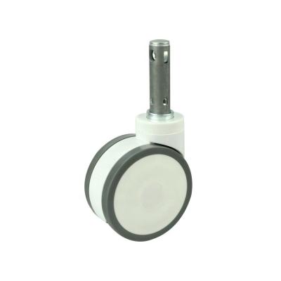China Height 194mm red pu wheel polyurethane casters smooth tread type industrial caster wheels ideal for heavy equipment and machinery transport for sale