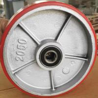 China Total Lock Brake Type pu caster wheel 150mm heavy duty caster wheel built for logistics and material handling carts for sale