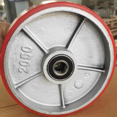 China Total Lock Brake Type pu caster wheel 150mm heavy duty caster wheel built for logistics and material handling carts for sale