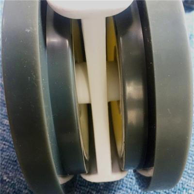 China 194mm height black pu caster wheel hollow core industrial grade caster wheel for heavy duty carts equipment and machinery for sale