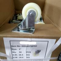 China Blue rubber casters wheels featuring steel housing material perfect for warehouse and equipment needing durable caster wheels for sale